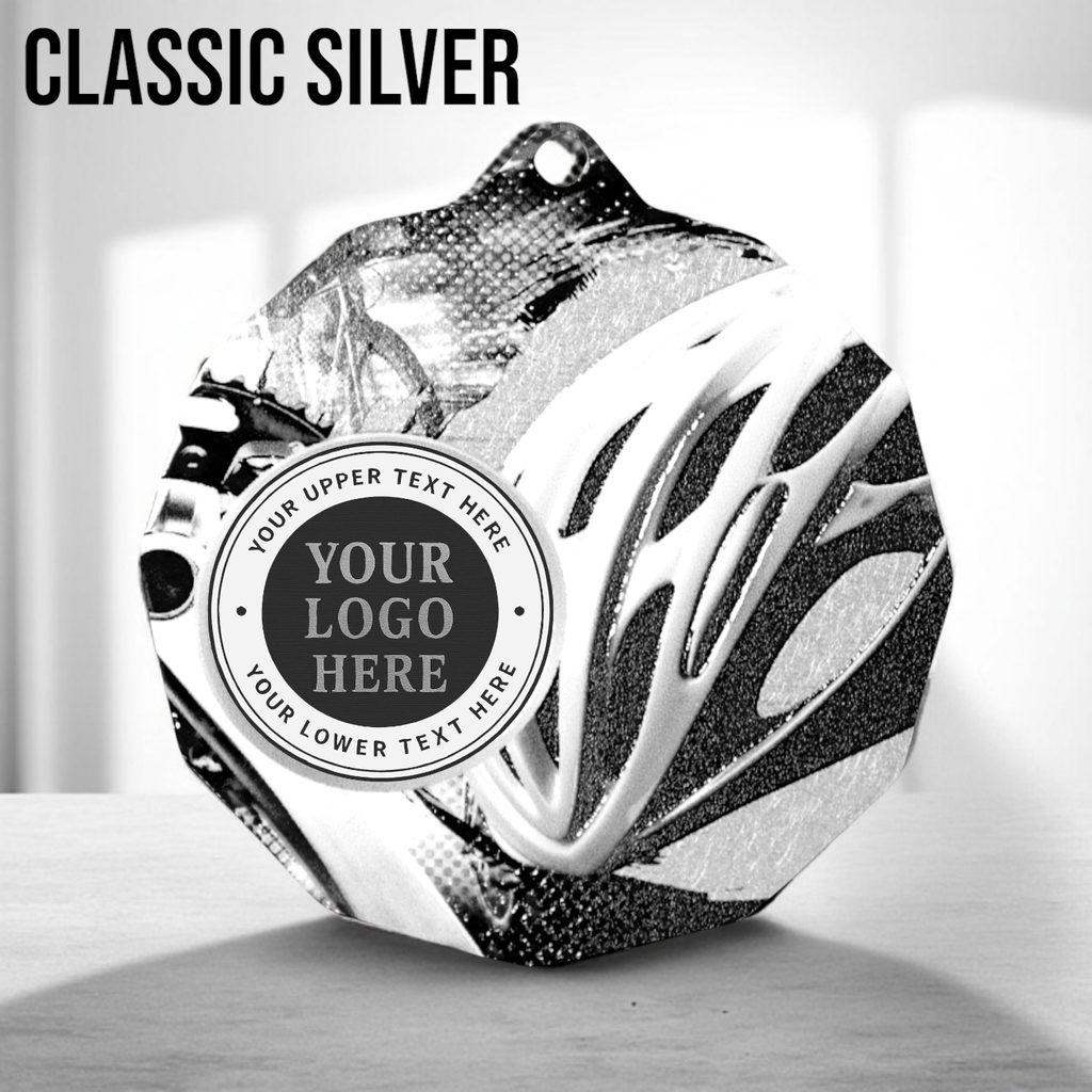 Dodeca Cycling Stainless Steel Logo Insert Medal | Trophy Monster