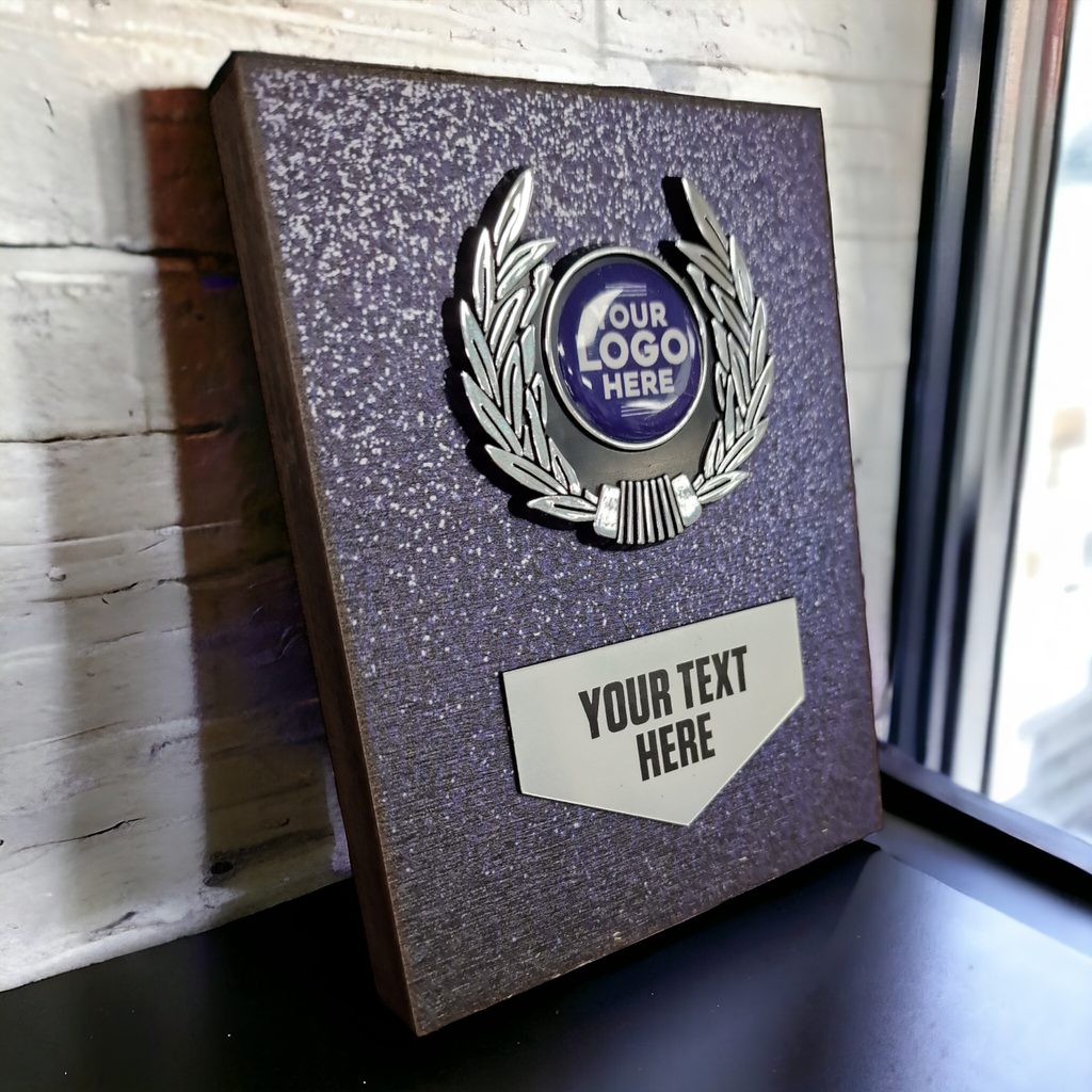 Gemstone Blue Birchwood Logo Insert Shield | Trophy Monster