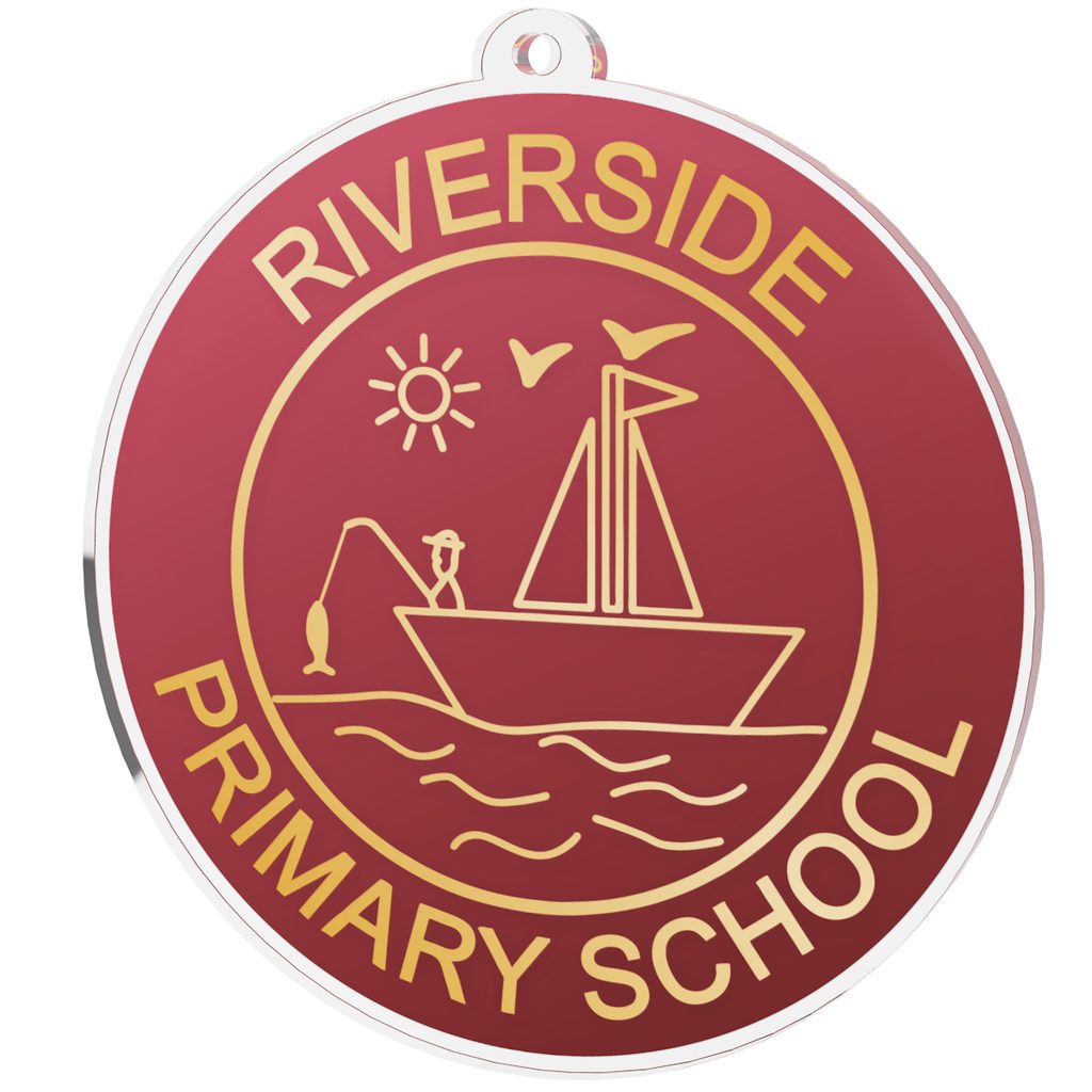 Custom Made School Logo Acrylic Medal | Trophy Monster