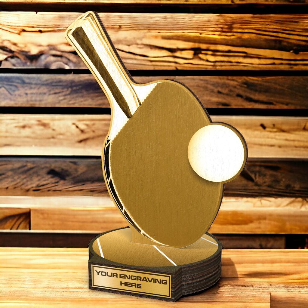 Grove Classic Table Tennis Real Wood Trophy | Trophy Monster