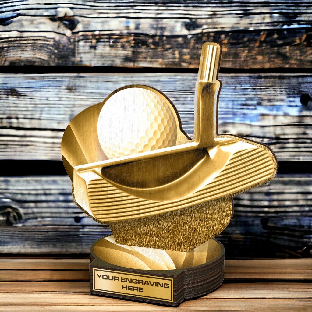 Grove Classic Golf Putter Real Wood Trophy | Trophy Monster