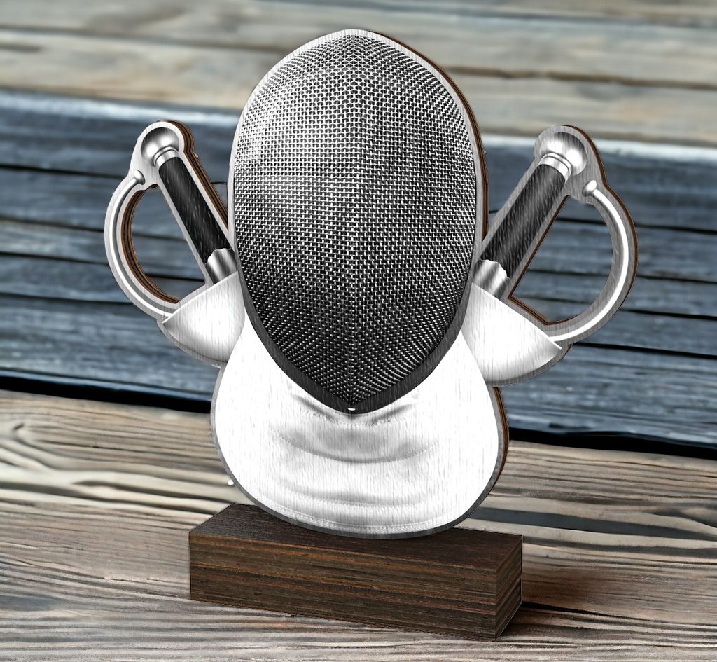 Sierra Classic Fencing Real Wood Trophy | Trophy Monster