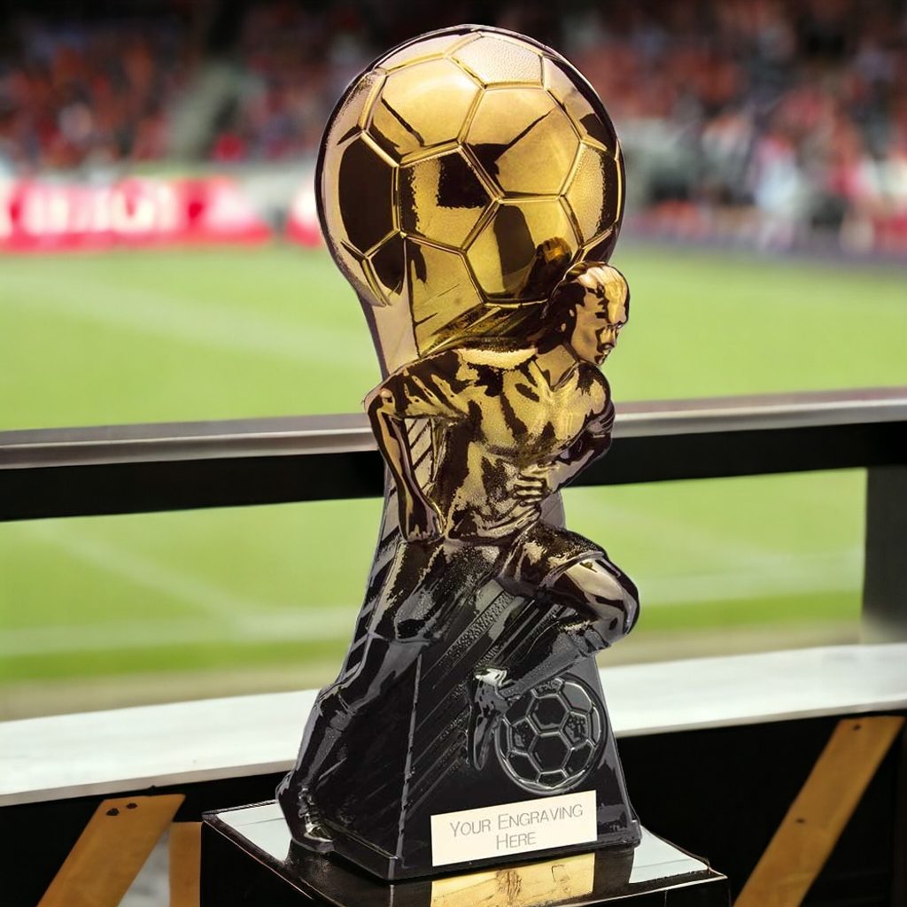 Keegan Heavyweight Football Trophy (FREE CLUB LOGO) | Trophy Monster