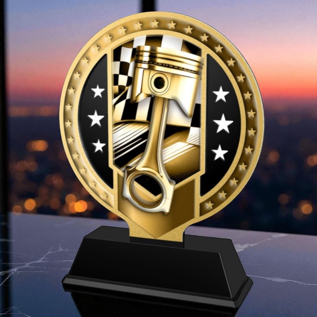 Sentinel Classic Stainless Steel Motorsports Trophy | Trophy Monster