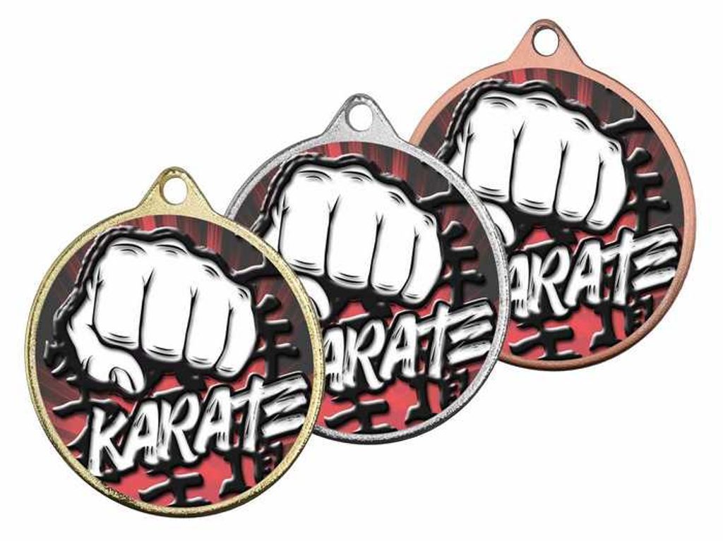 Hercules Texture Print Karate Medal | Trophy Monster