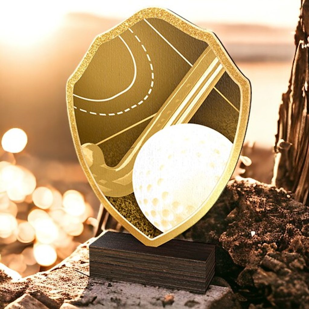 Arden Classic Hockey Real Wood Shield Trophy | Trophy Monster