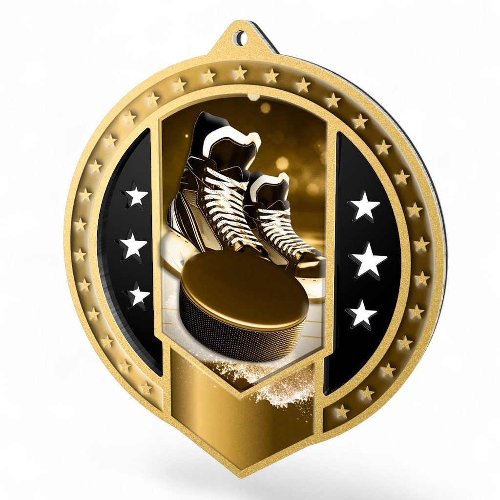 Sentinel Classic Ice Hockey Stainless Steel Medal | Trophy Monster