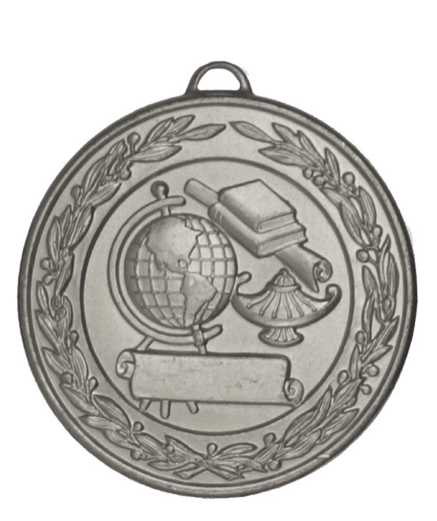Diamond Edged Academic Silver Medal | Trophy Monster