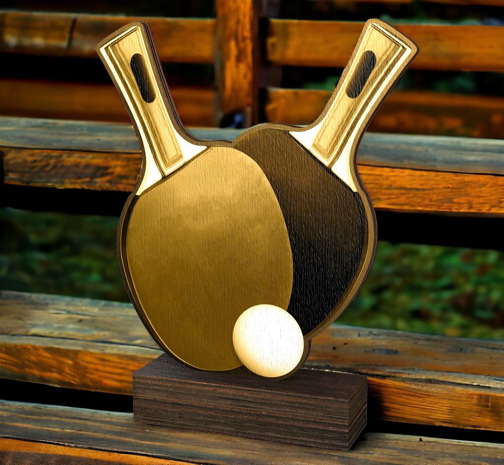 Sierra Classic Table Tennis Real Wood Trophy | Trophy Monster