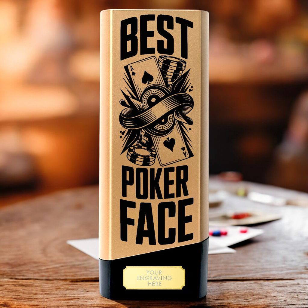Tower Elite Heavyweight Best Poker Face Trophy | Trophy Monster