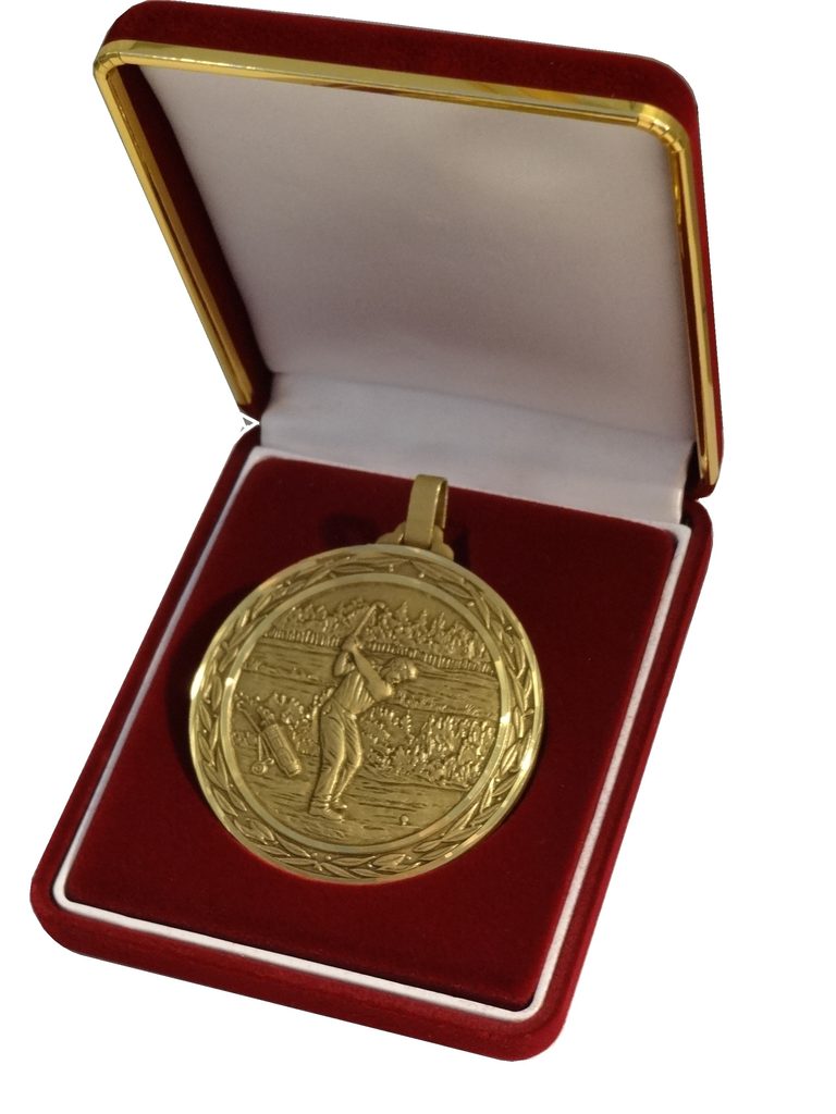 Deluxe Velour Medal Box Red 60mm | Trophy Monster