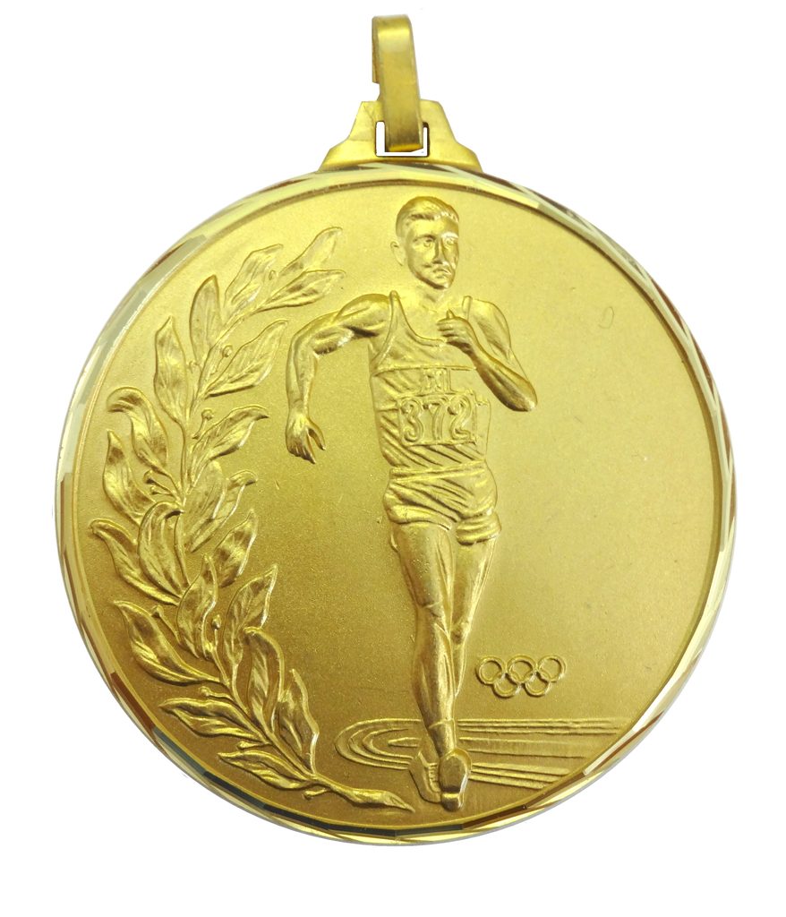 Diamond Edged Olympic Walking Event Gold Medal | Trophy Monster