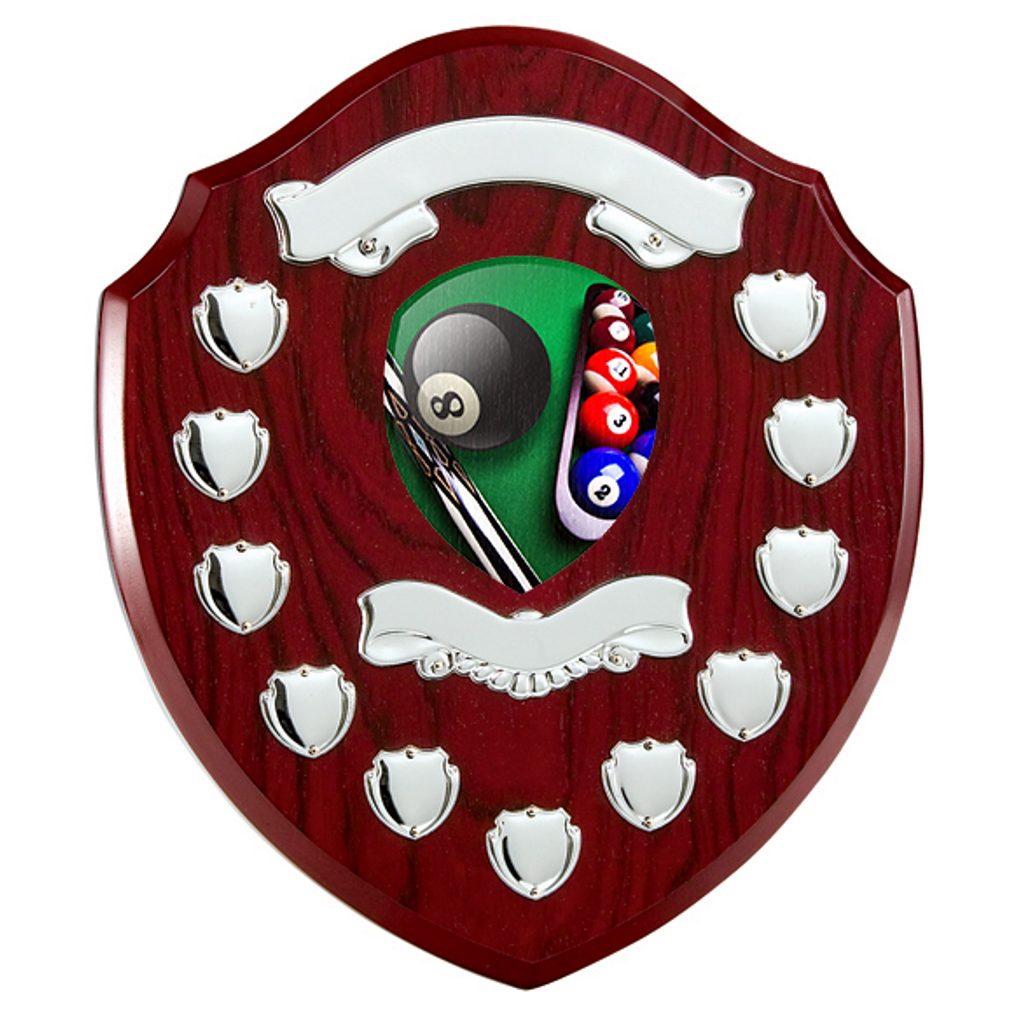 Northumbria Pool Rosewood Wooden 11 Year Annual Shield | Trophy Monster