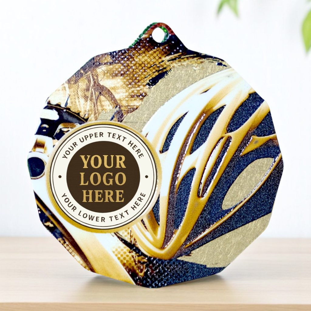 Dodeca Cycling Stainless Steel Logo Insert Medal | Trophy Monster