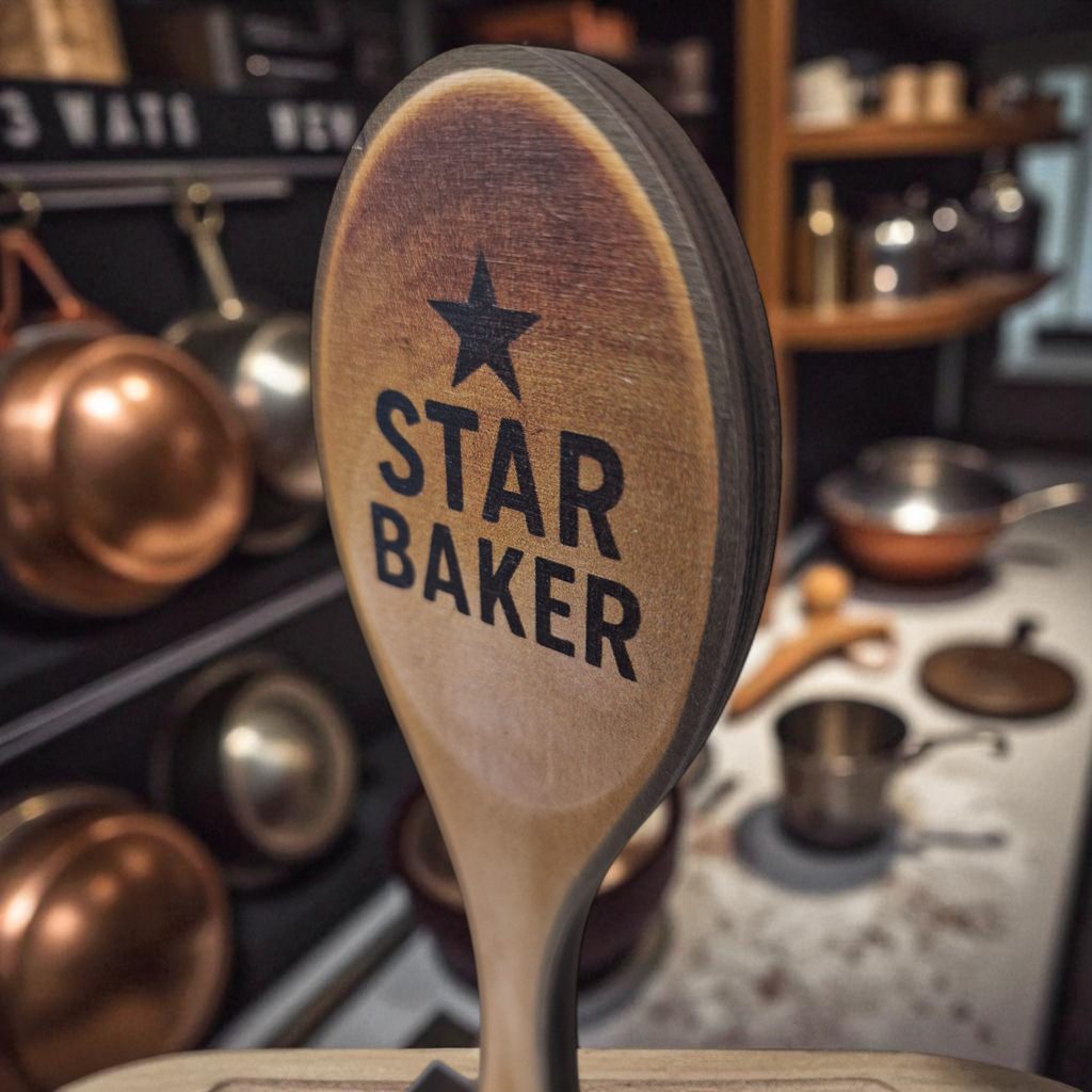 Grove Wooden Spoon Star Baker Real Wood Trophy | Trophy Monster