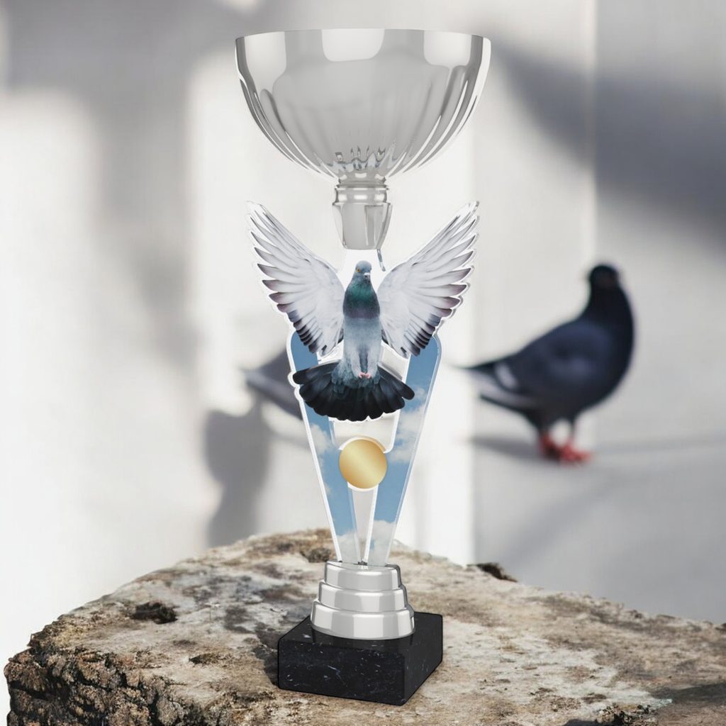 Napoli Pigeon Racing Silver Trophy Cup | Trophy Monster