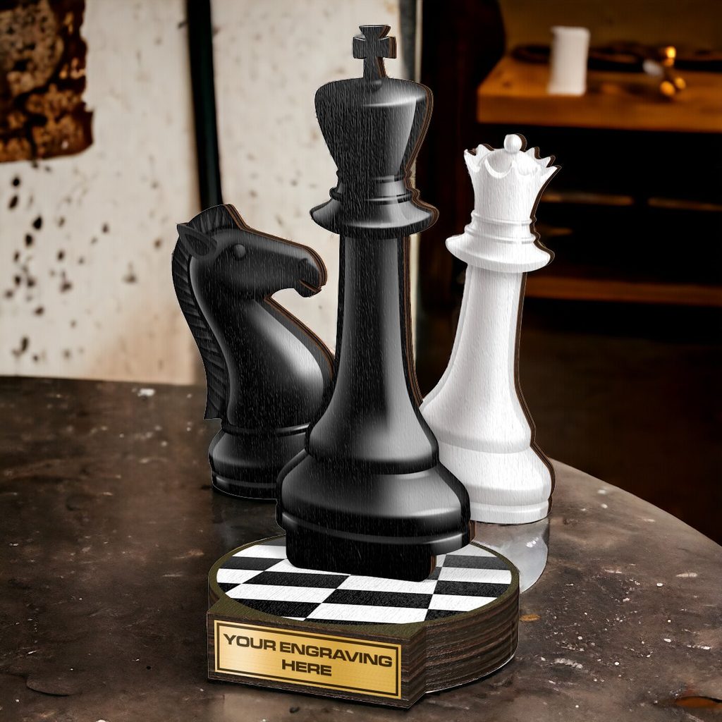 Grove Classic Chess Wood Trophy | Trophy Monster