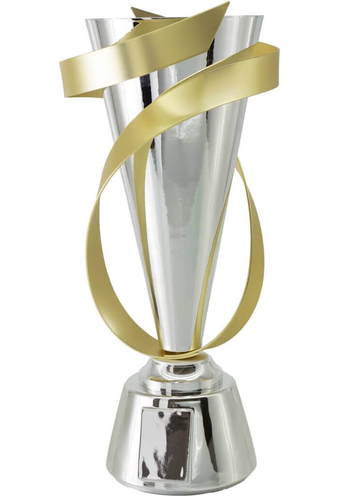 Melanie Silver & Gold Plated Metal Trophy | Trophy Monster