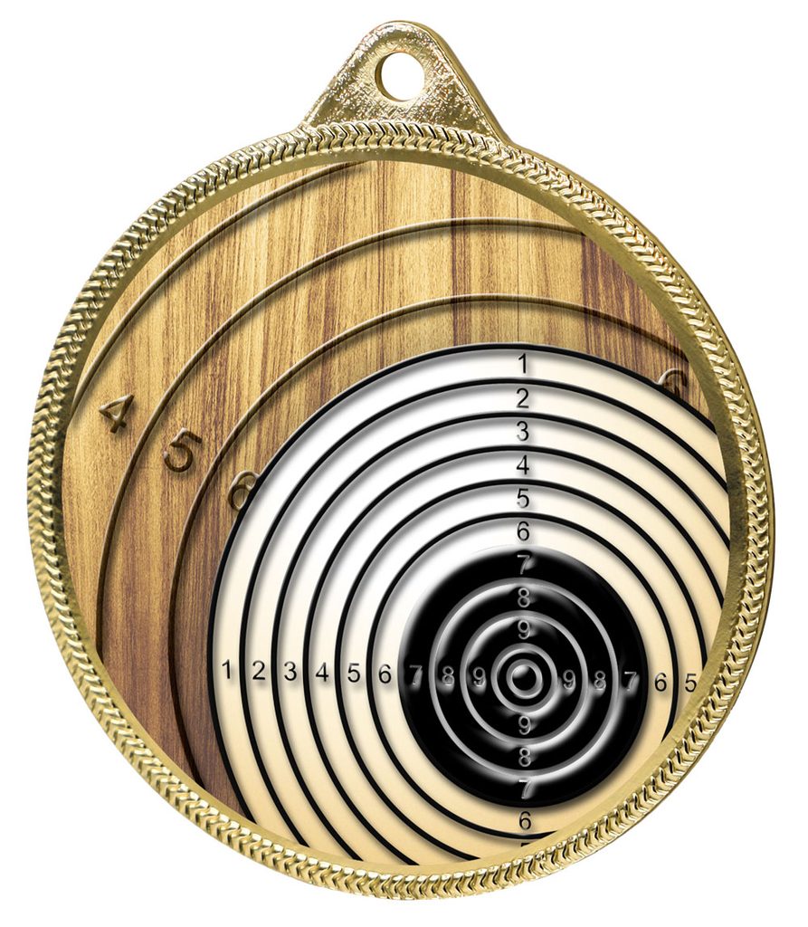 Shooting Target Classic Texture 3D Print Gold Medal | Trophy Monster