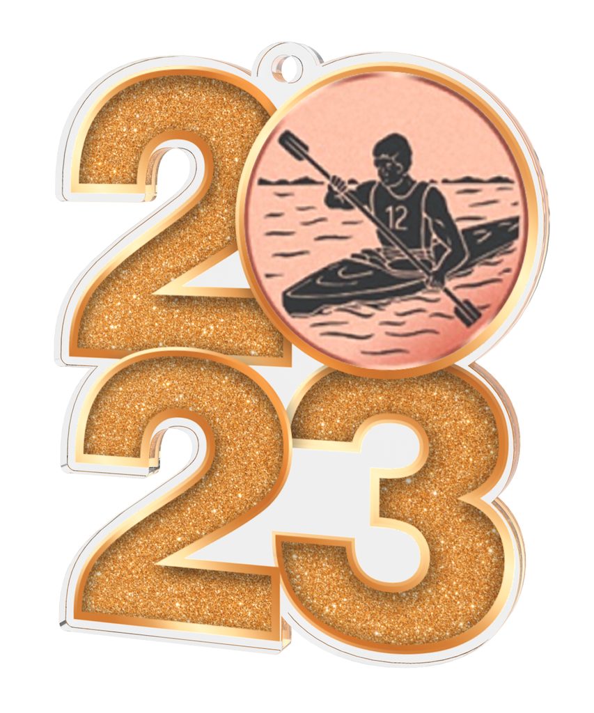 Kayak 2023 Acrylic Medal | Trophy Monster