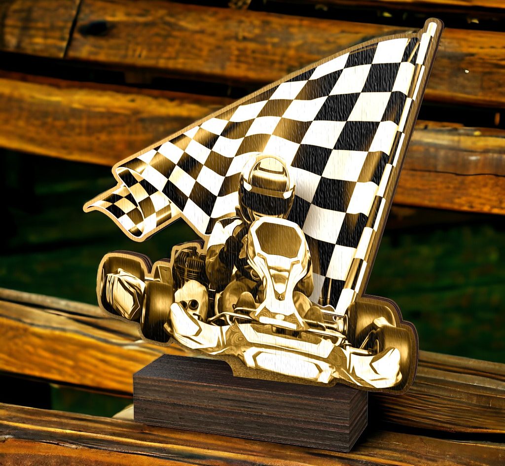 Sierra Classic Go Kart Real Wood Trophy | Trophy Monster