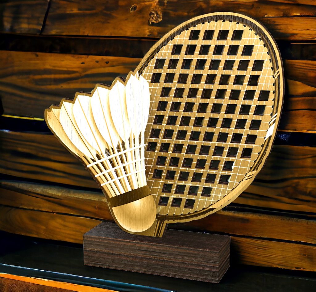 Sierra Classic Badminton Real Wood Trophy | Trophy Monster