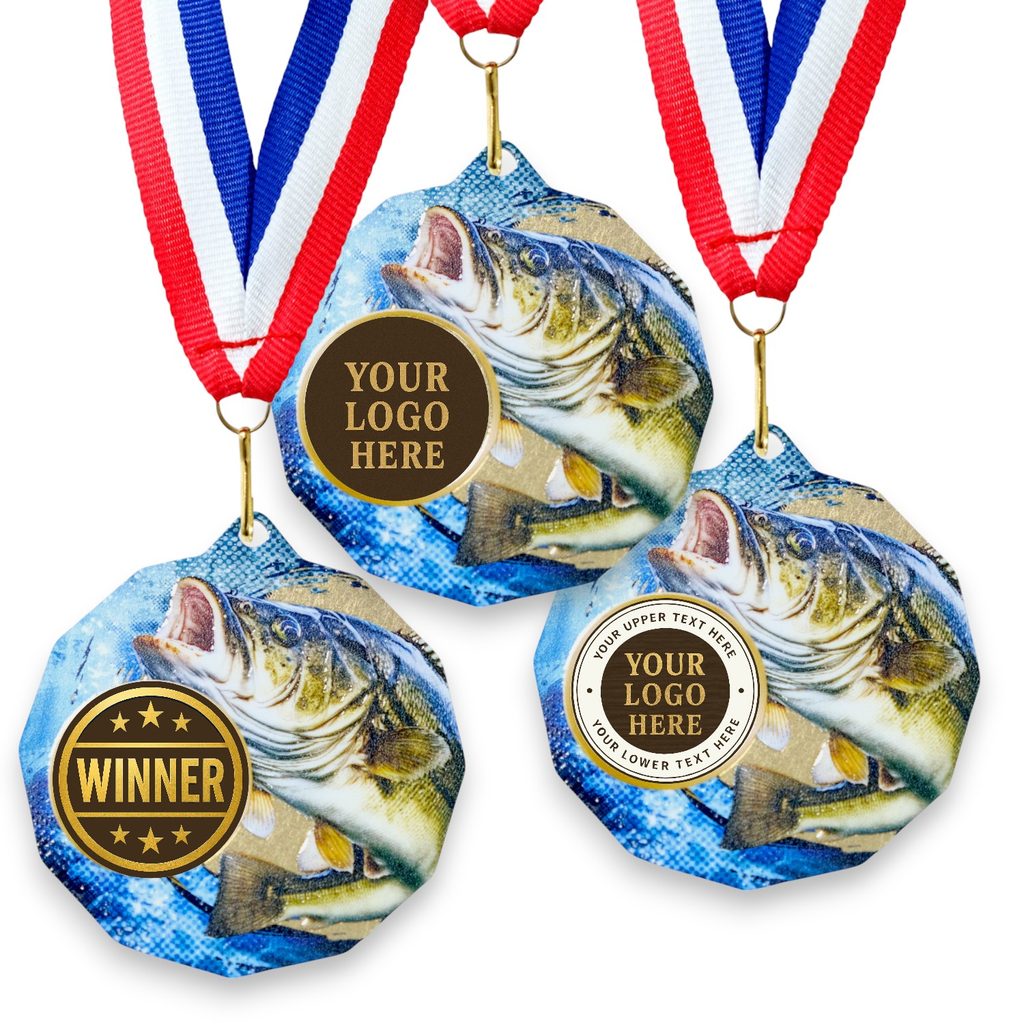 Dodeca Fishing Stainless Steel Logo Insert Medal | Trophy Monster