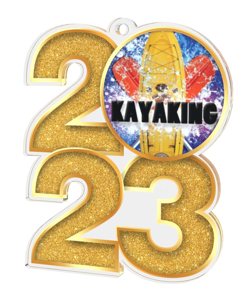 Kayaking 2023 Acrylic Medal | Trophy Monster