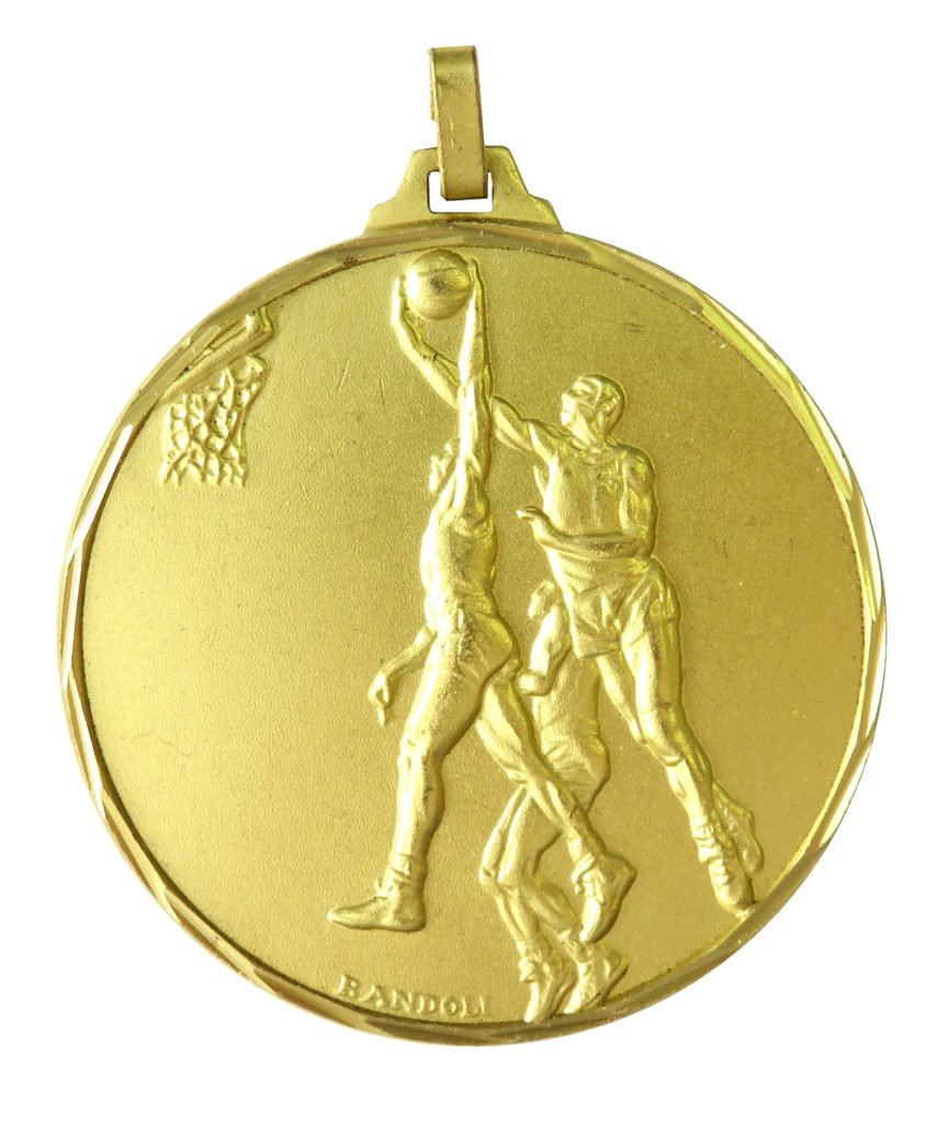 Diamond Edged Basketball Players Gold Medal | Trophy Monster