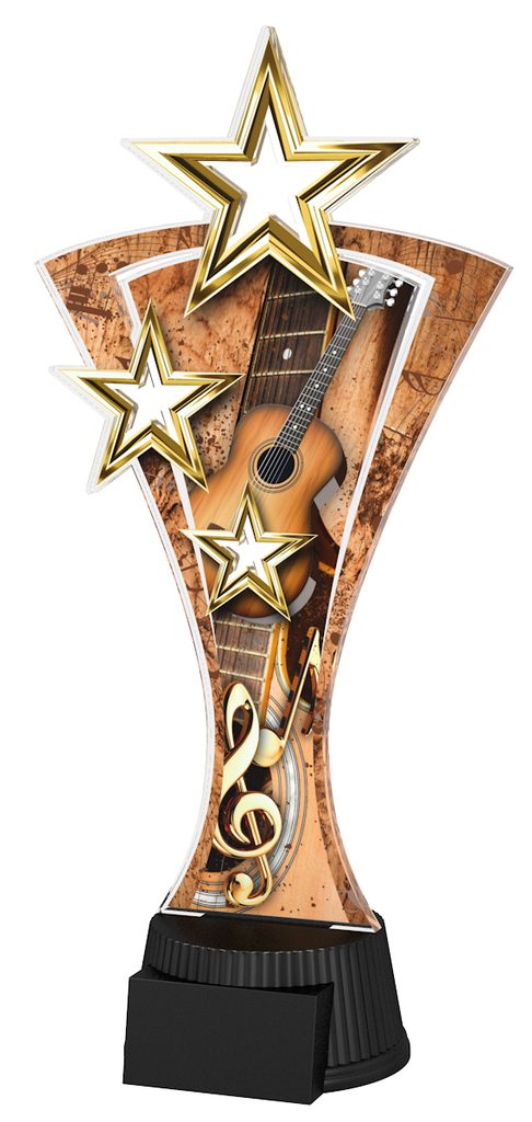 Triple Star Acoustic Guitar Trophy | Trophy Monster