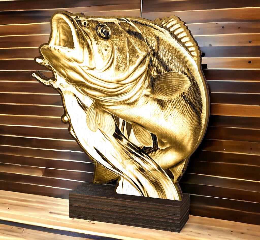 Sierra Classic Fishing Carp Real Wood Trophy | Trophy Monster