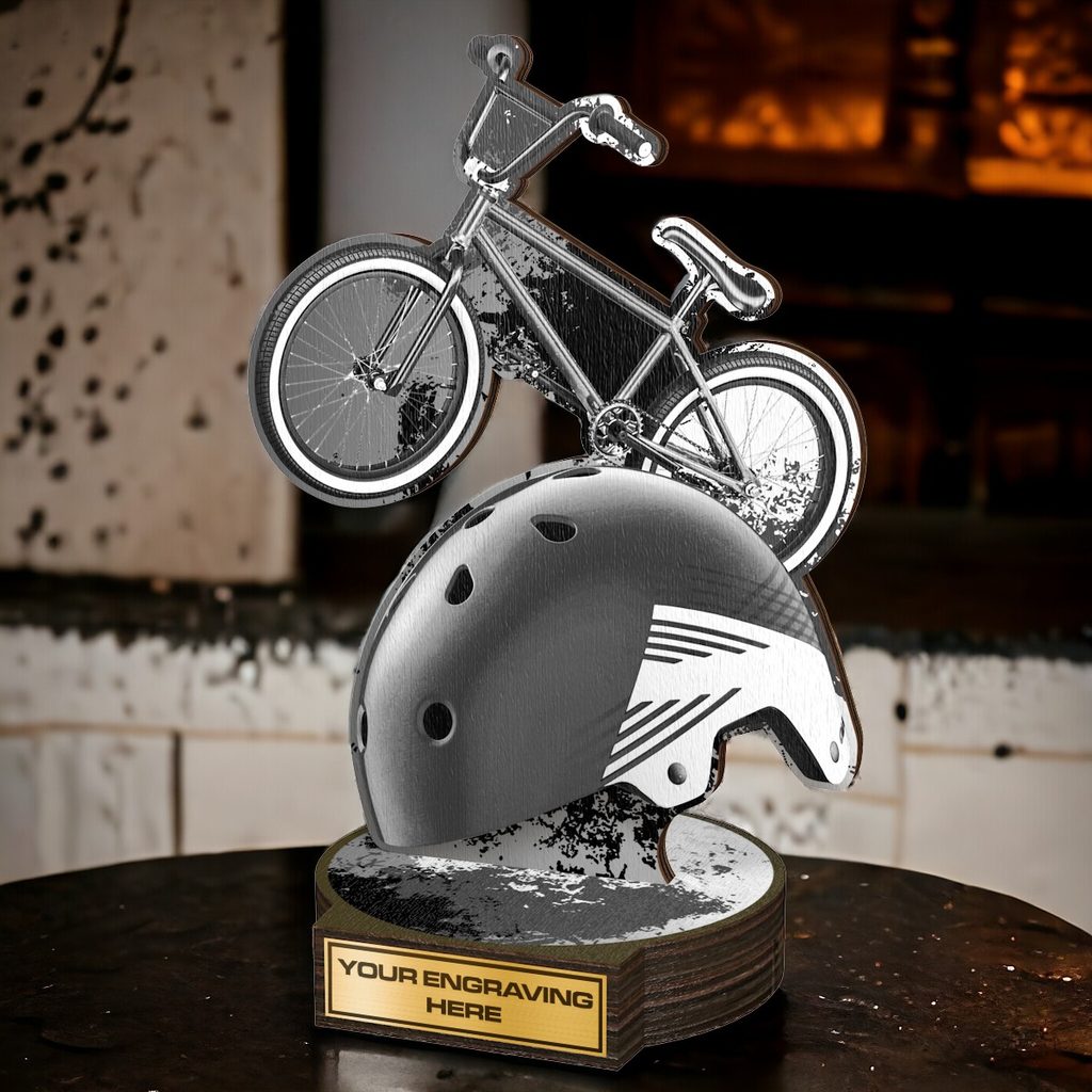 Grove Classic BMX Real Wood Trophy | Trophy Monster