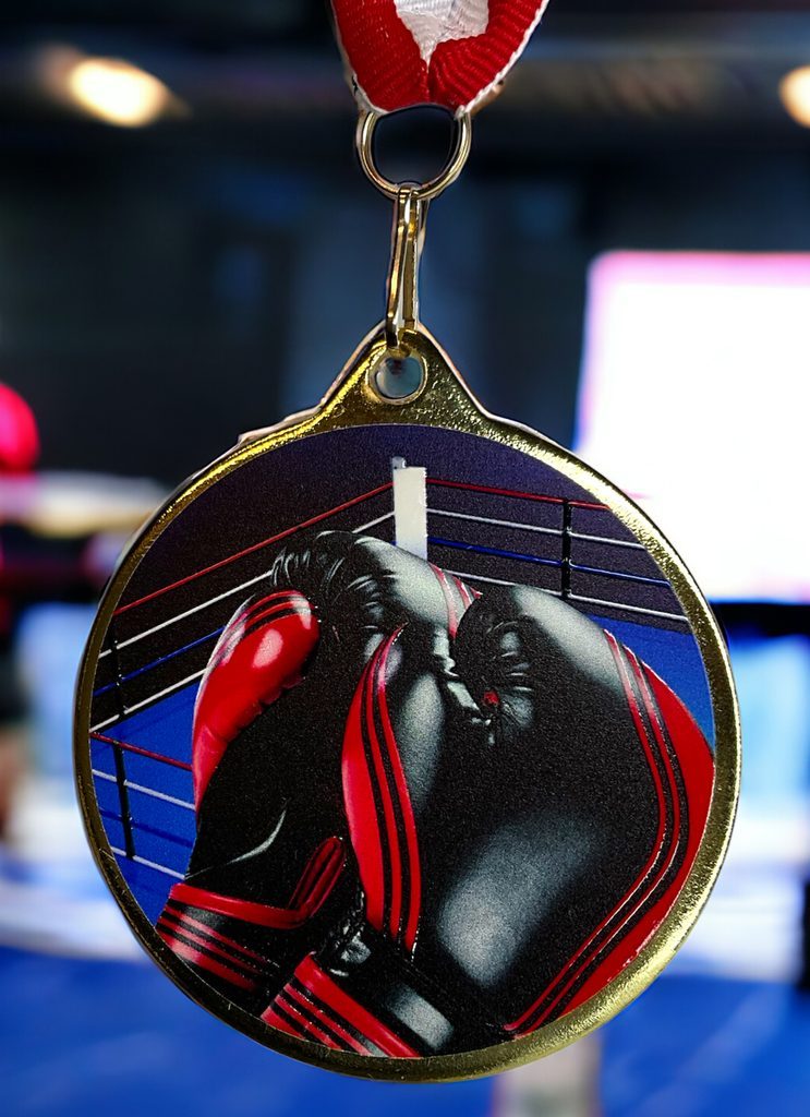 Hercules Texture Print Boxing Medal | Trophy Monster