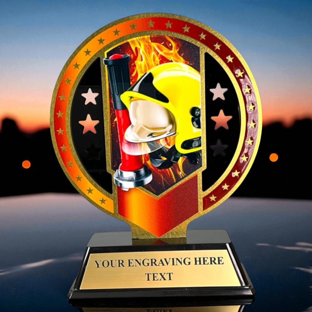 Sentinel Stainless Steel Fire Fighters Trophy | Trophy Monster