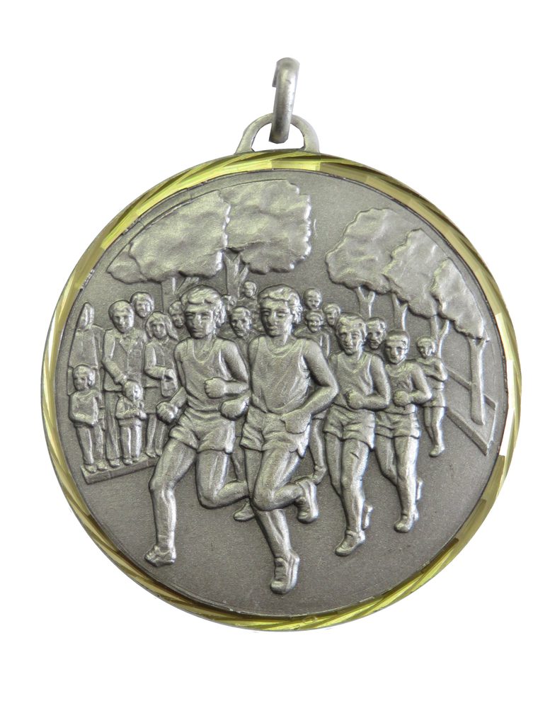 Diamond Edged Group Running Silver Medal | Trophy Monster