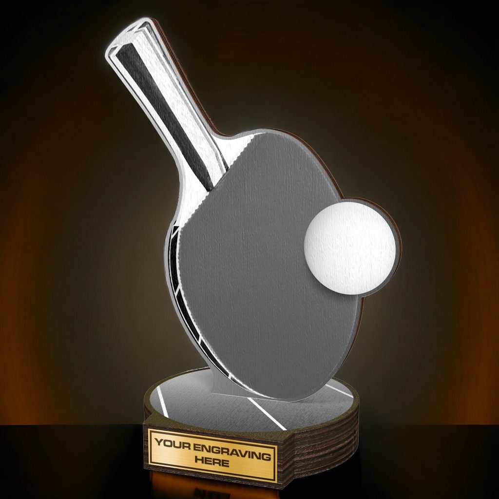 Grove Classic Table Tennis Real Wood Trophy | Trophy Monster