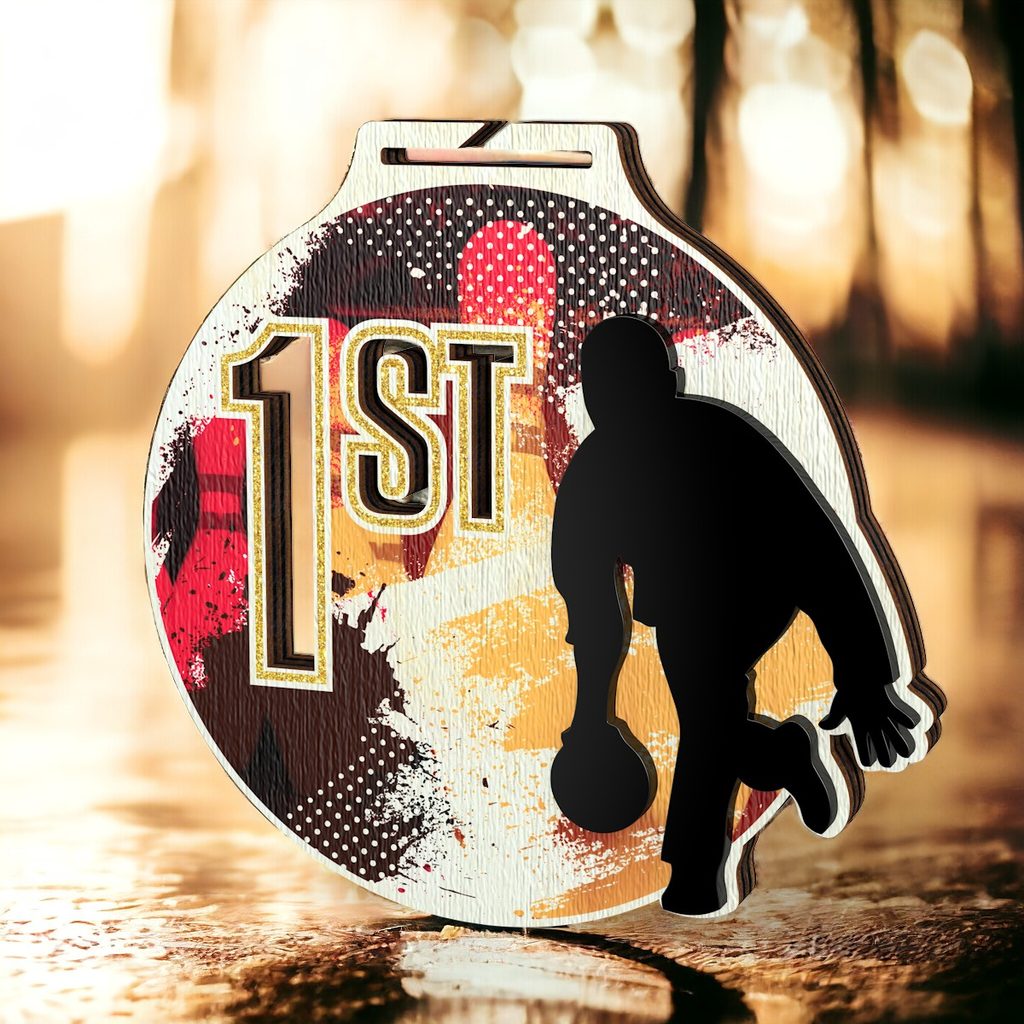 Highgrove Fusion Tenpin Bowling First Place Gold Medal | Trophy Monster