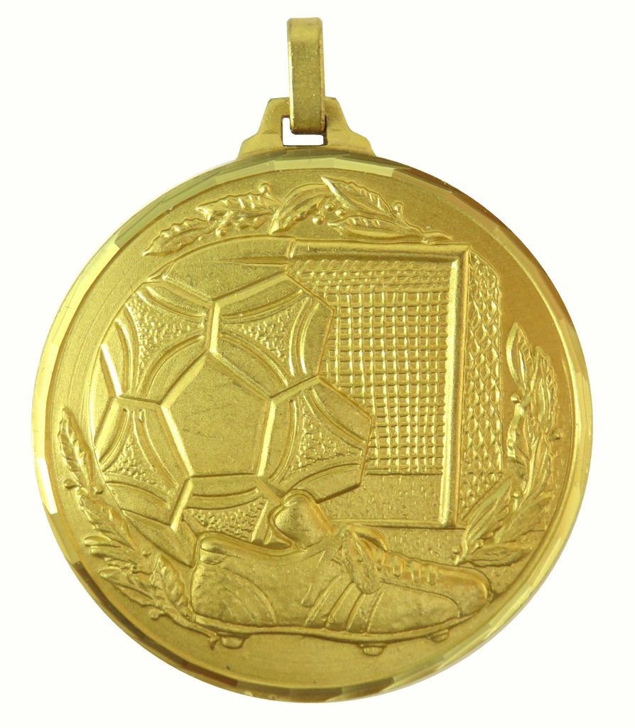 Diamond Edged Football Gold Medal | Trophy Monster