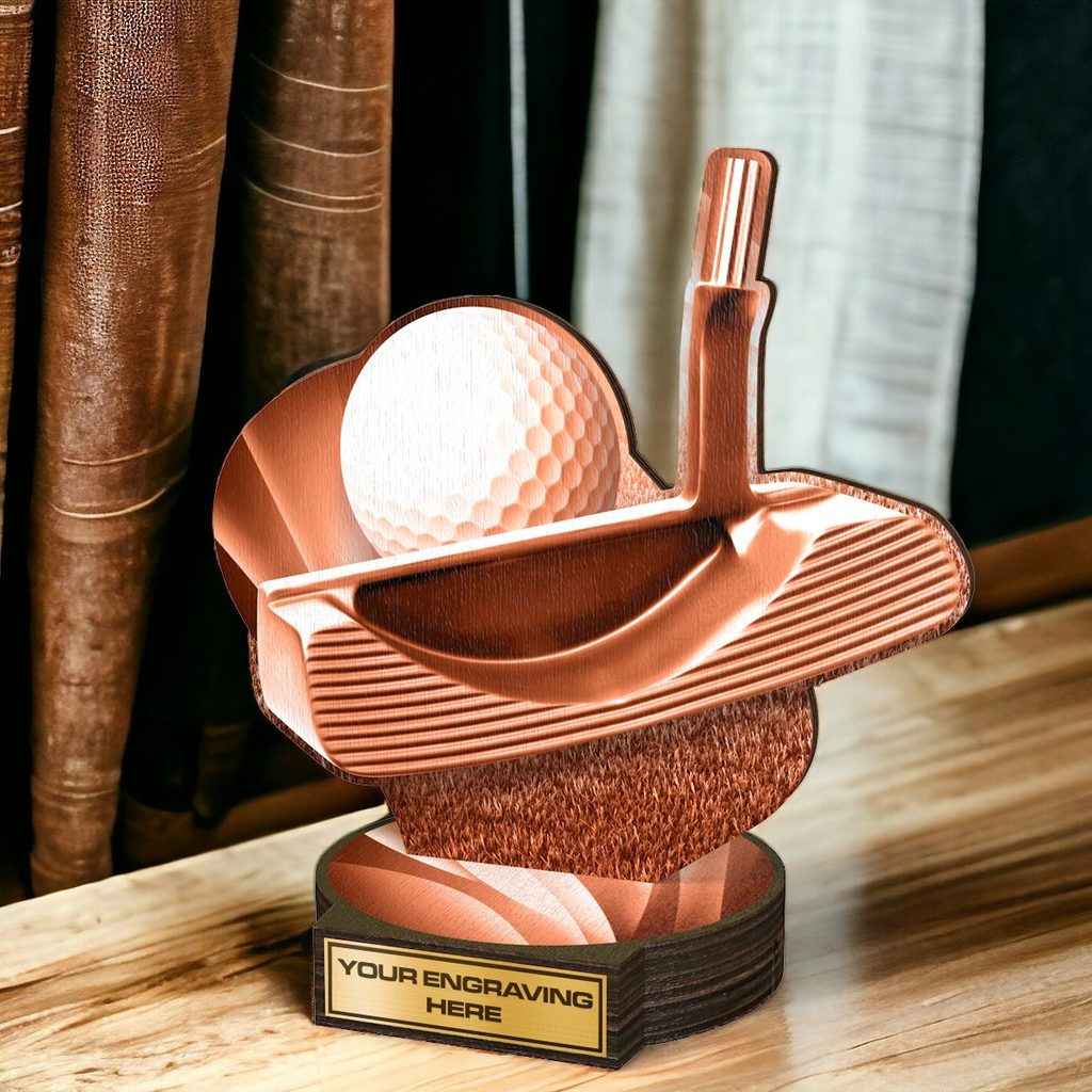 Grove Classic Golf Putter Real Wood Trophy | Trophy Monster
