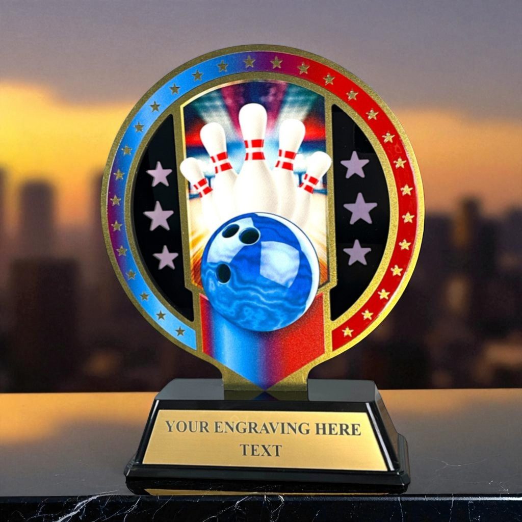 Sentinel Stainless Steel Ten Pin Bowling Trophy | Trophy Monster