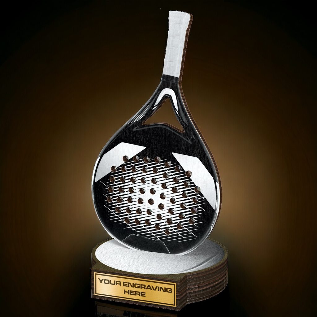 Grove Classic Padel Tennis Real Wood Trophy | Trophy Monster