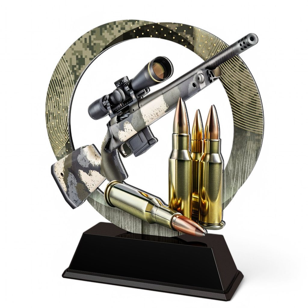 Onyx Stainless Steel Rifle Shooting Trophy | Trophy Monster