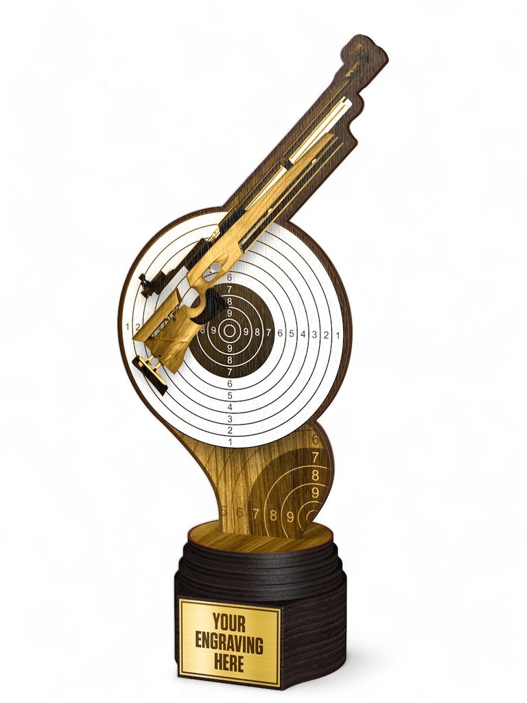 Frontier Classic Real Wood Rifle Shooting Trophy | Trophy Monster