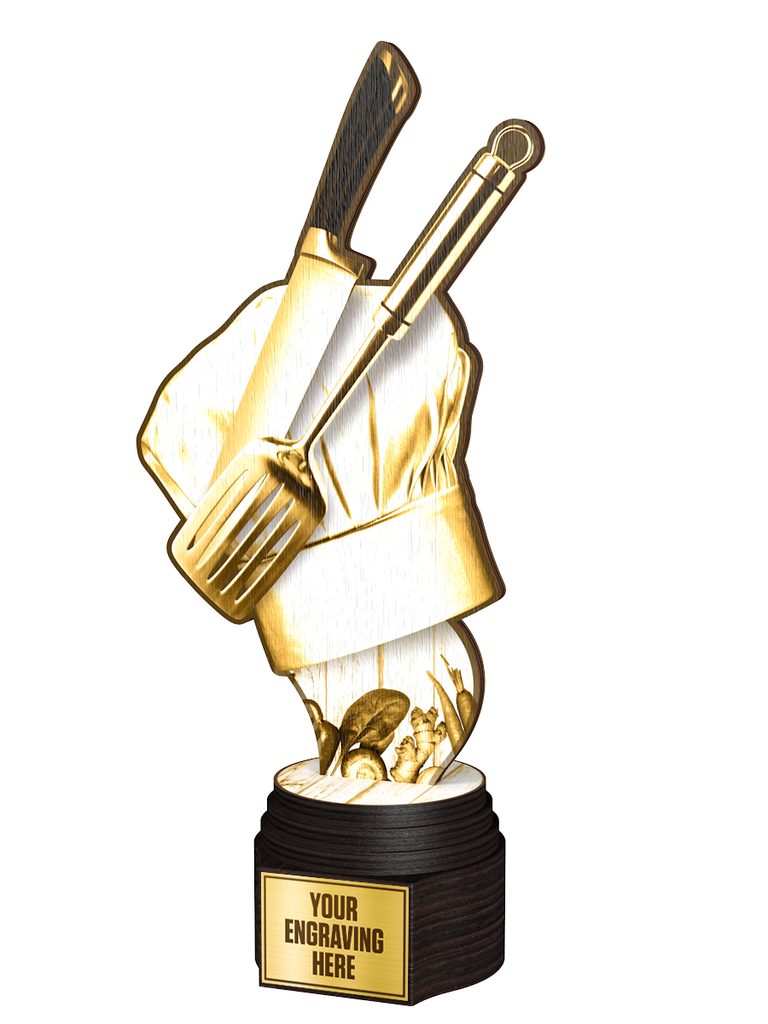 Frontier Real Wood Cooking & Baking Trophy | Trophy Monster