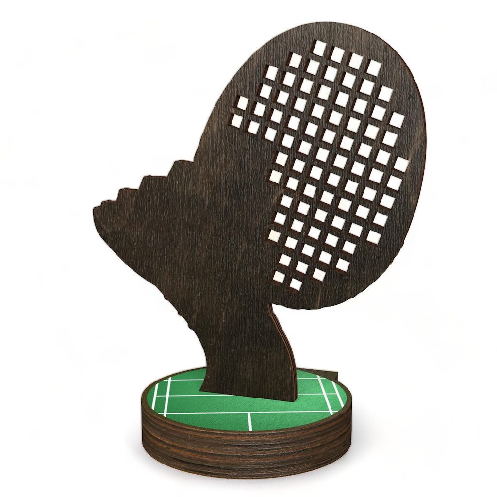 Grove Classic Badminton Real Wood Trophy | Trophy Monster