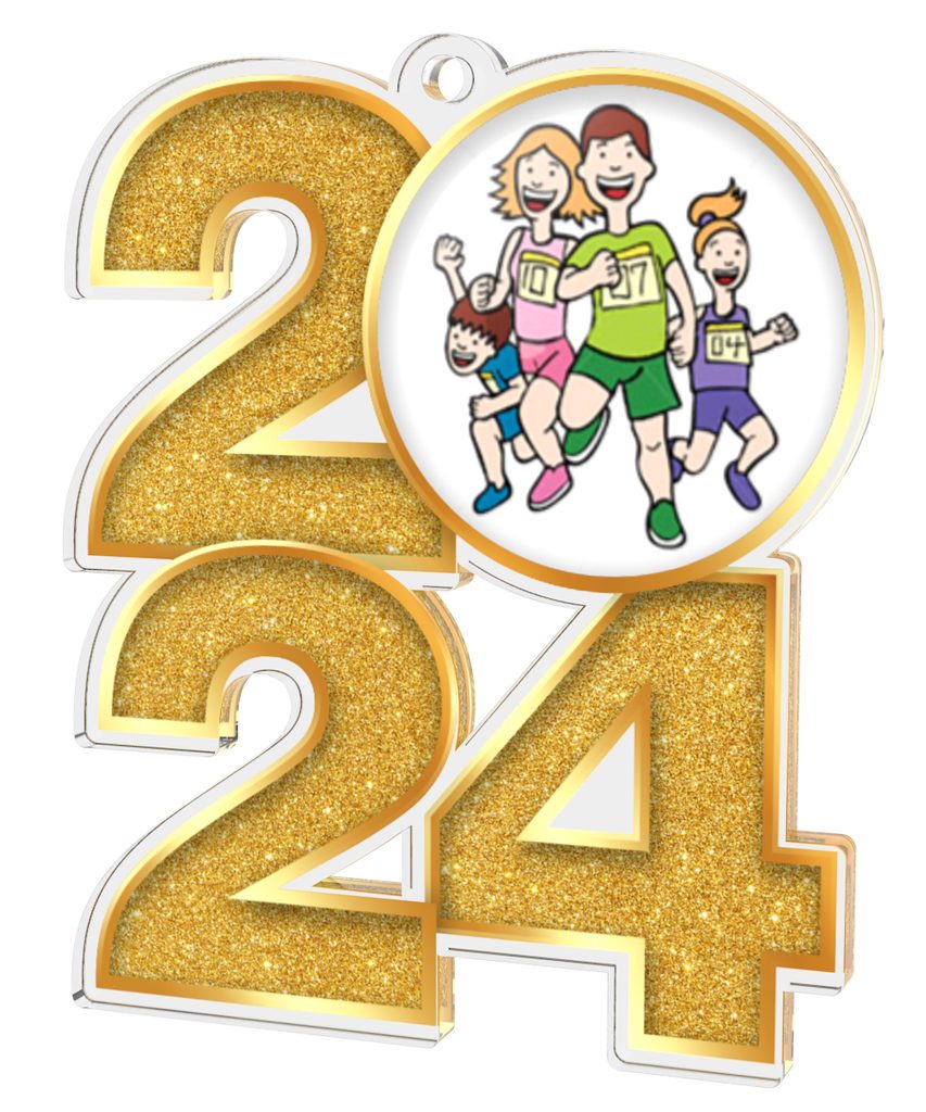 Fun Run Run Acrylic 2024 Medal | Trophy Monster