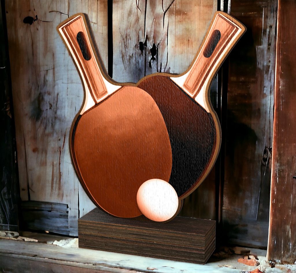 Sierra Classic Table Tennis Real Wood Trophy | Trophy Monster