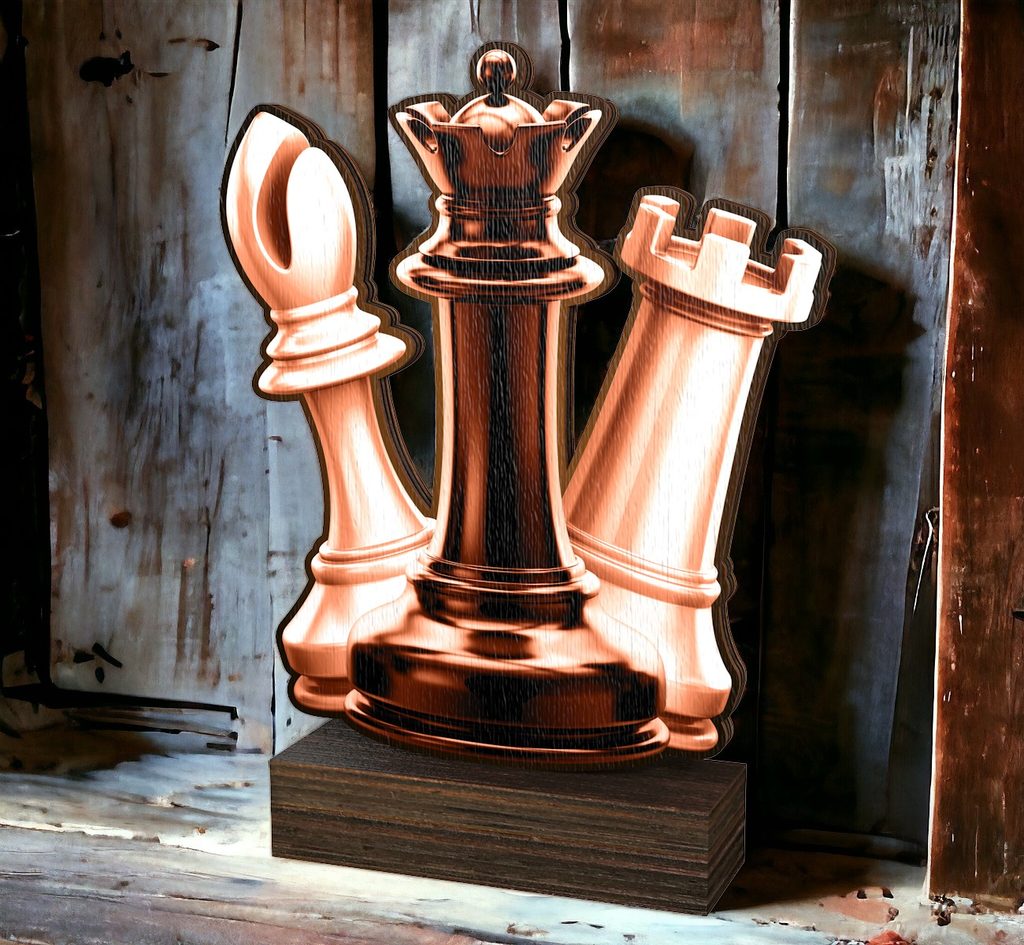 Sierra Classic Chess Real Wood Trophy | Trophy Monster