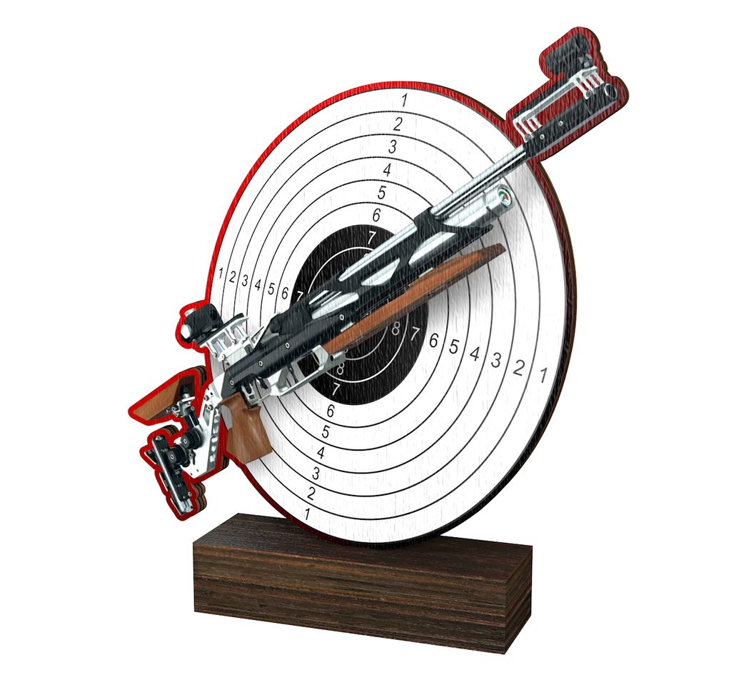 Sierra Air Rifle Shooting Real Wood Trophy | Trophy Monster