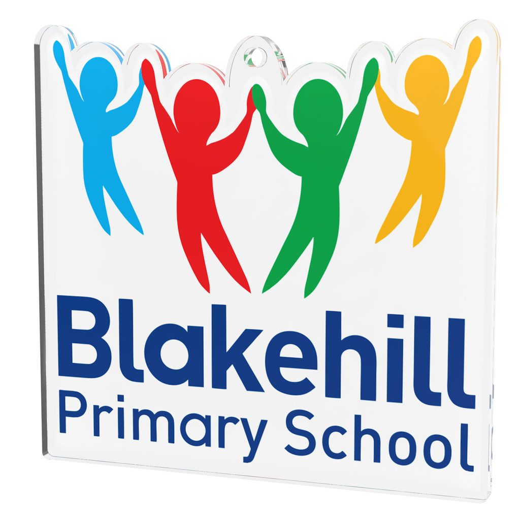 Custom Made School Logo Acrylic Medal | Trophy Monster